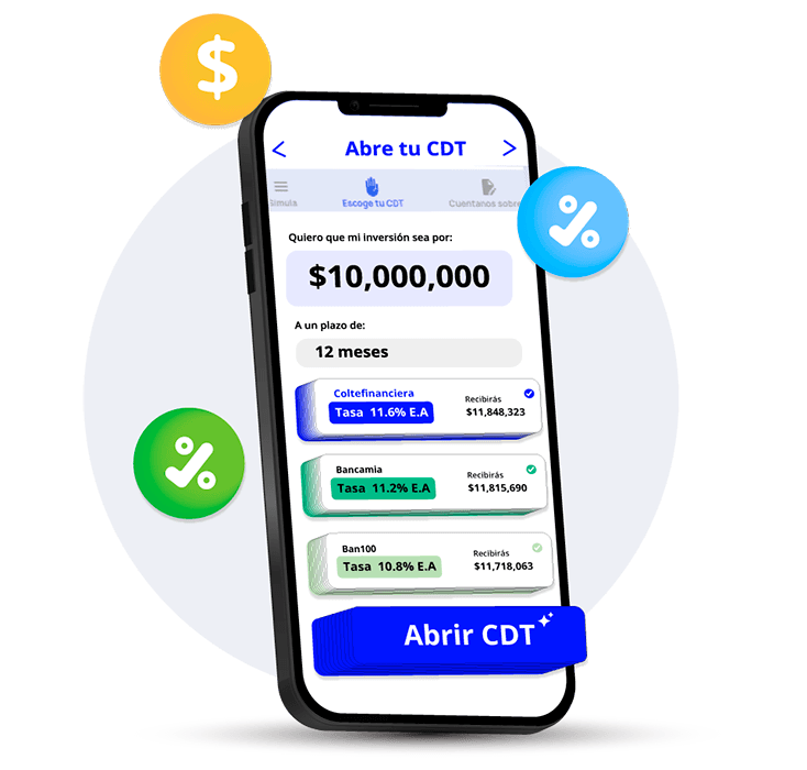 MejorCDT - Simula y abre tu CDT con la mejor tasa